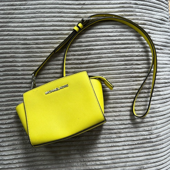 Michael Kors | Bags | Michael Kors Neon Yellow Crossbody Bag With ...